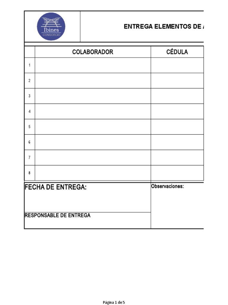 Entrega elementos aseo | PDF