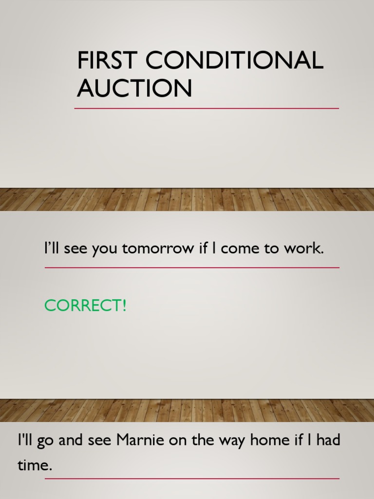 First Conditional Grammar Guide | PDF