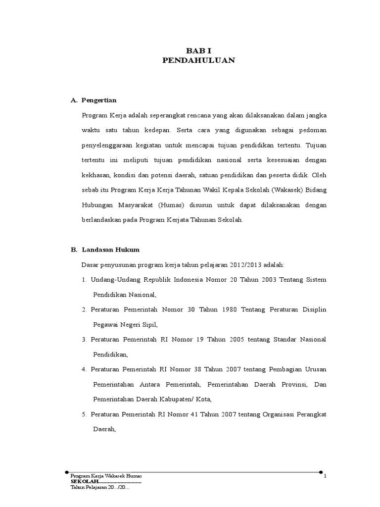 5 Program Kerja Humas | PDF