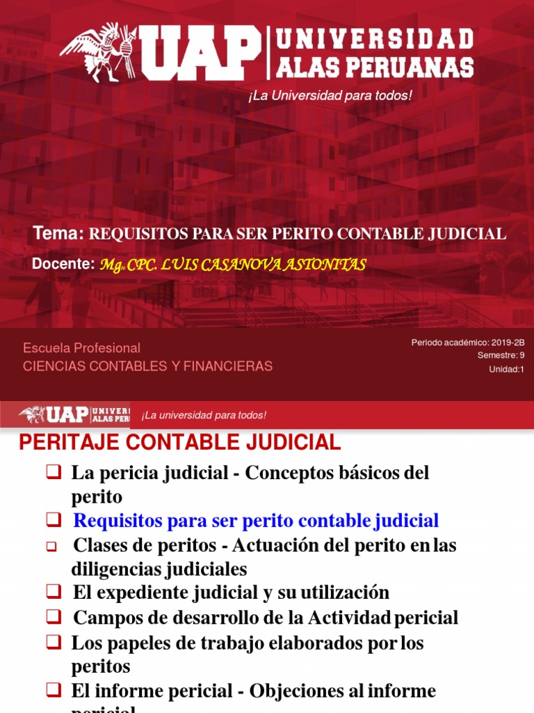 Semana 2 - Requisitos para Ser Perito .Judicial | PDF | Contador ... Semana 2 - Requisitos para Ser Perito .Judicial | PDF | Contador ...