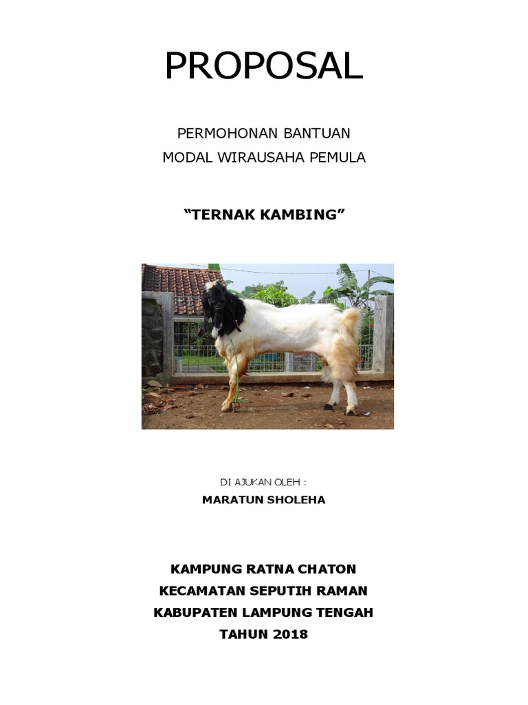 Proposal Usaha Ternak Kambing | PDF | Bisnis