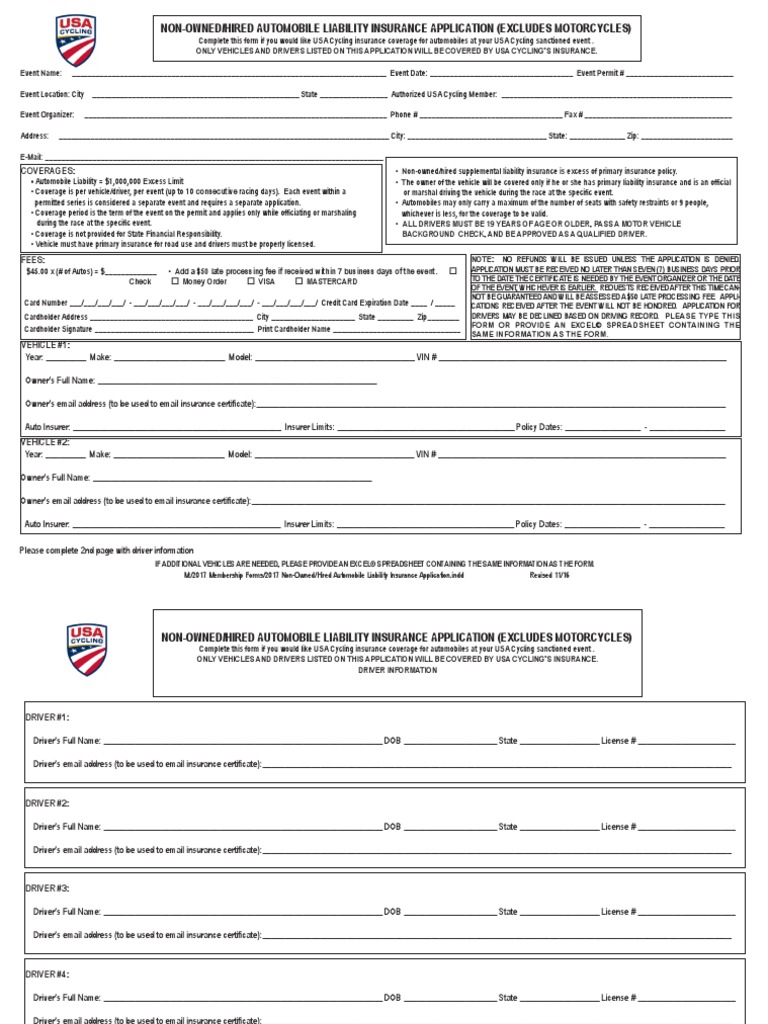 Non Owned Hired Auto Supplement Insurance | Download Free PDF ...