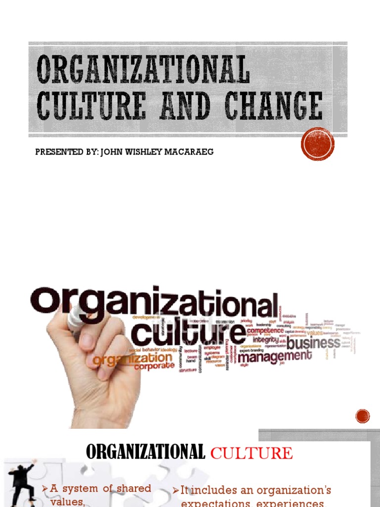 Organizational Culture and Change | PDF | Organizational Culture | Goal