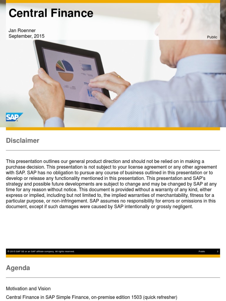 01 - CFIN - Overview - 20150916 | PDF | Sap Se | Enterprise Resource ...