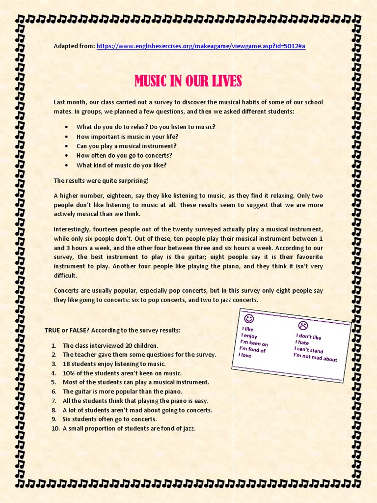 A Survey On Music | PDF