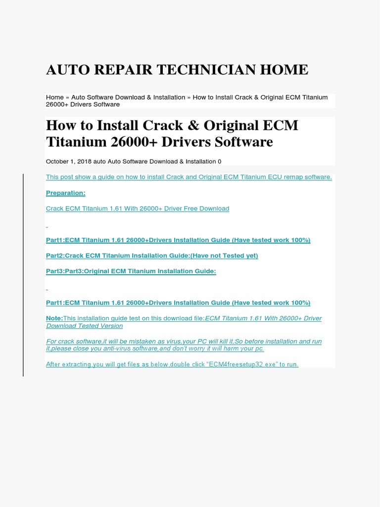 Auto Repair Technician Home | PDF | Usb Flash Drive | Microsoft Windows