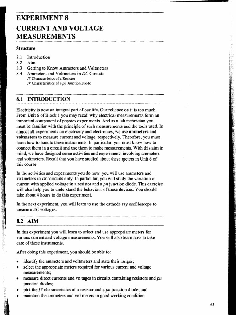 Experiment 8 | PDF | Voltage | Diode