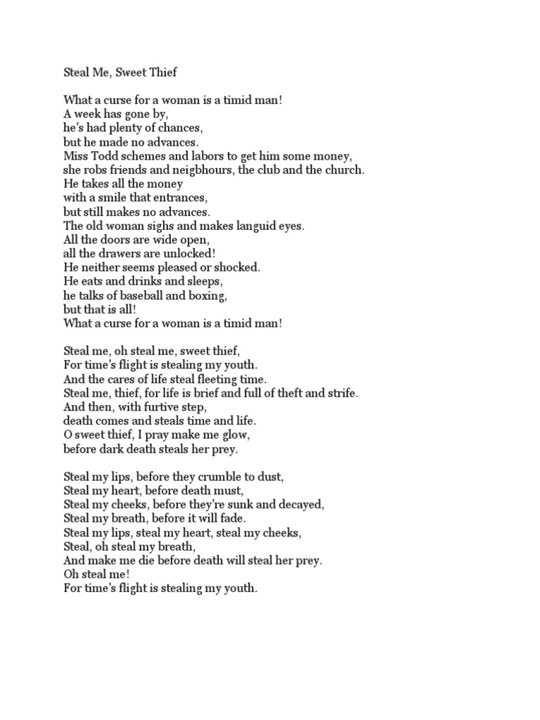 02 Steal Me Sweet Thief | PDF