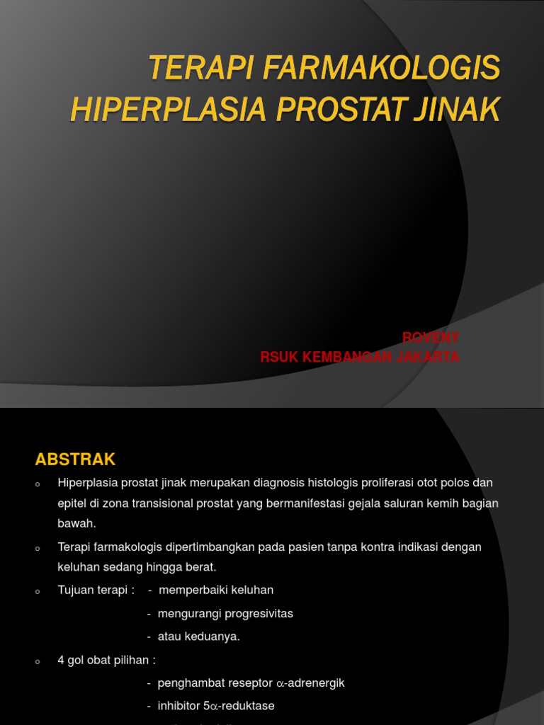Terapi Farmakologis Hiperplasia Prostat Jinak | PDF