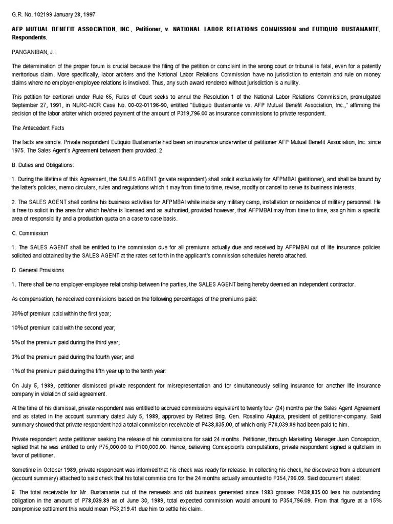 Labor Cases - EE-ER Relations | PDF | Employment | Labour Law