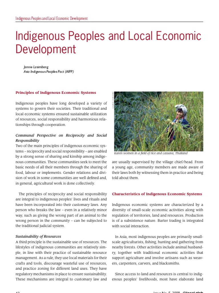 IPs and Local Economic Development | PDF | Barter | Indigenous Peoples