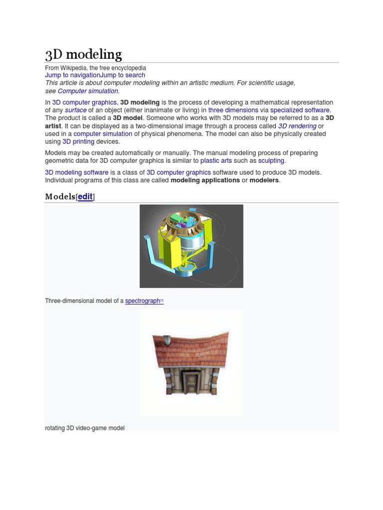3D Modeling | PDF | 3 D Modeling | 3 D Printing