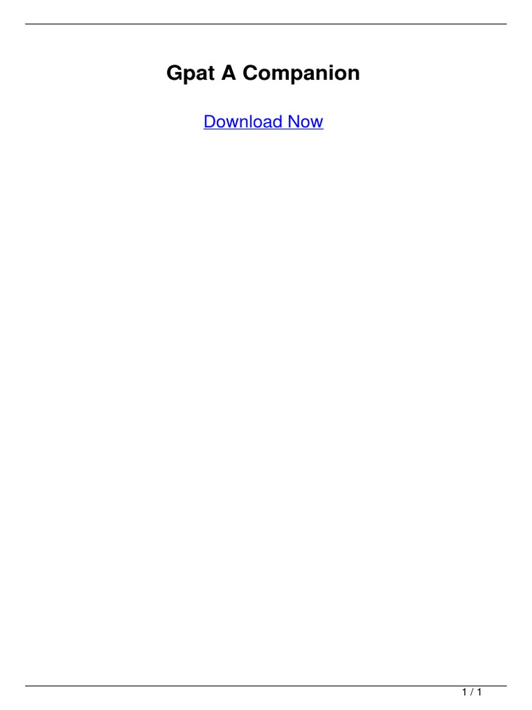 How to Download and Use Gpat, a Free Companion App for Studying | PDF