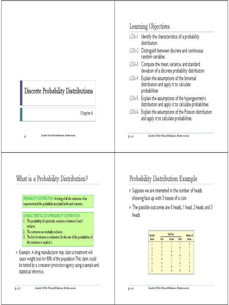 Chapter 06 | PDF | Probability Distribution | Random Variable