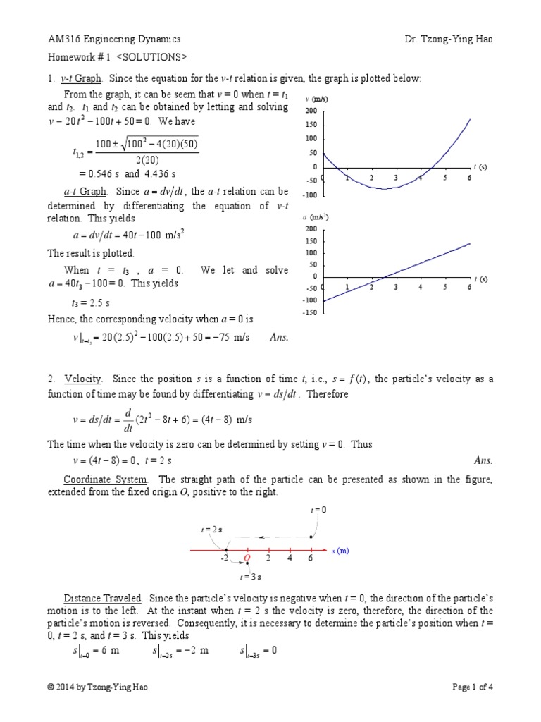 HW& Midterm Solutions | PDF | Acceleration | Velocity