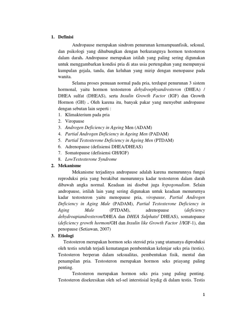 Asuhan Keperawatan Pada Klien Dengan Andropause | PDF