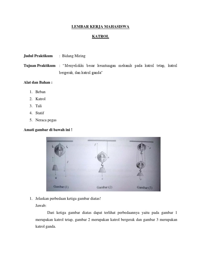 Laporan Katrol | PDF