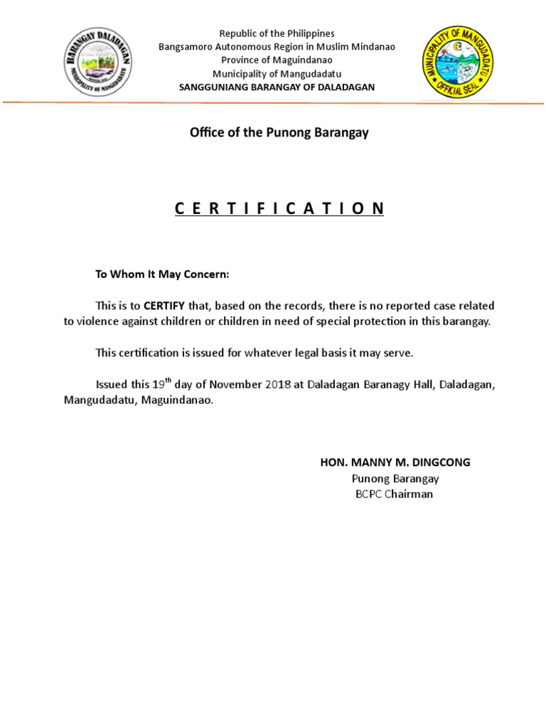 BCPC Certification | PDF