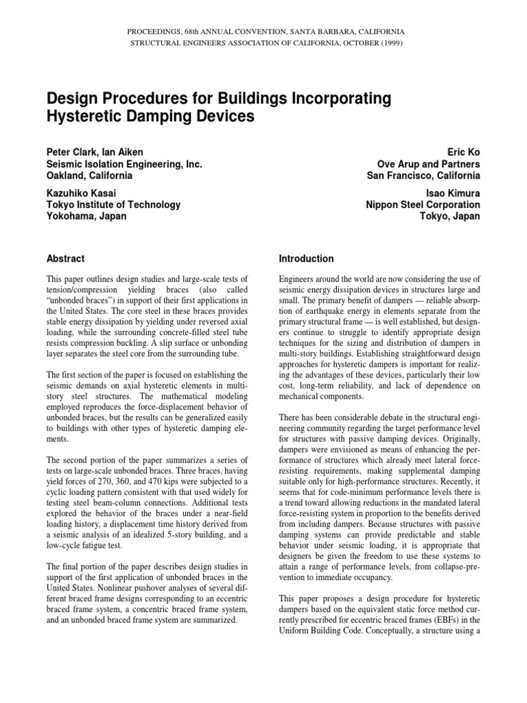 Design Procedure For BRBs | PDF | Buckling | Strength Of Materials