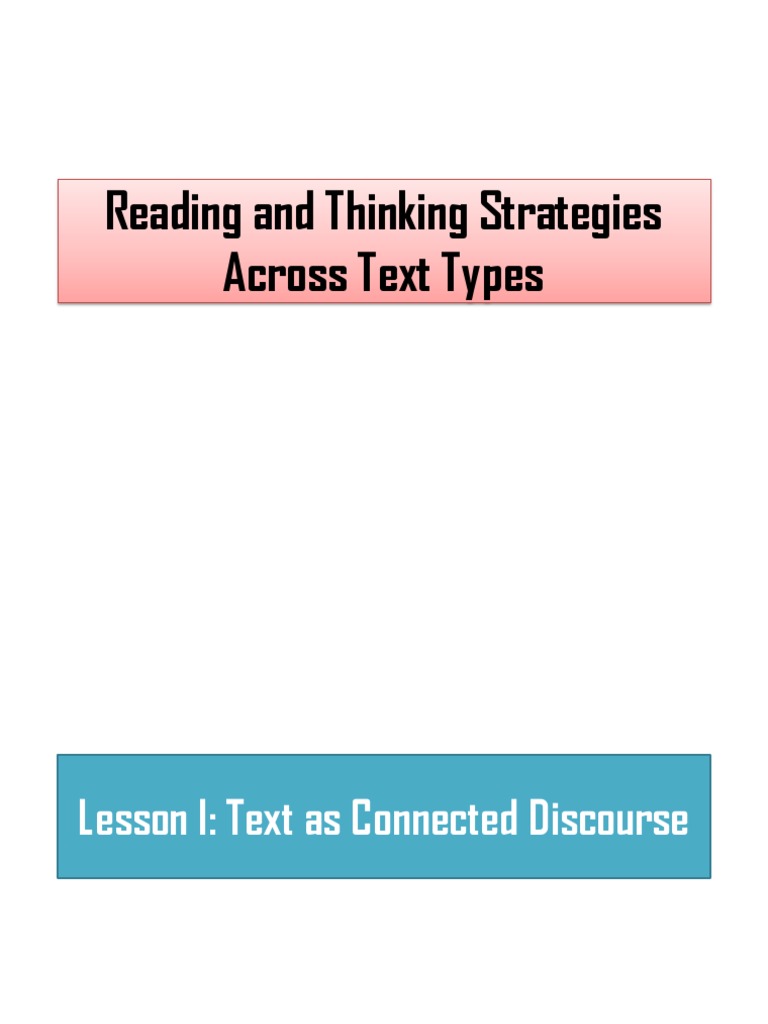 Lesson I - Reading and Writing | PDF | Argument | Discourse