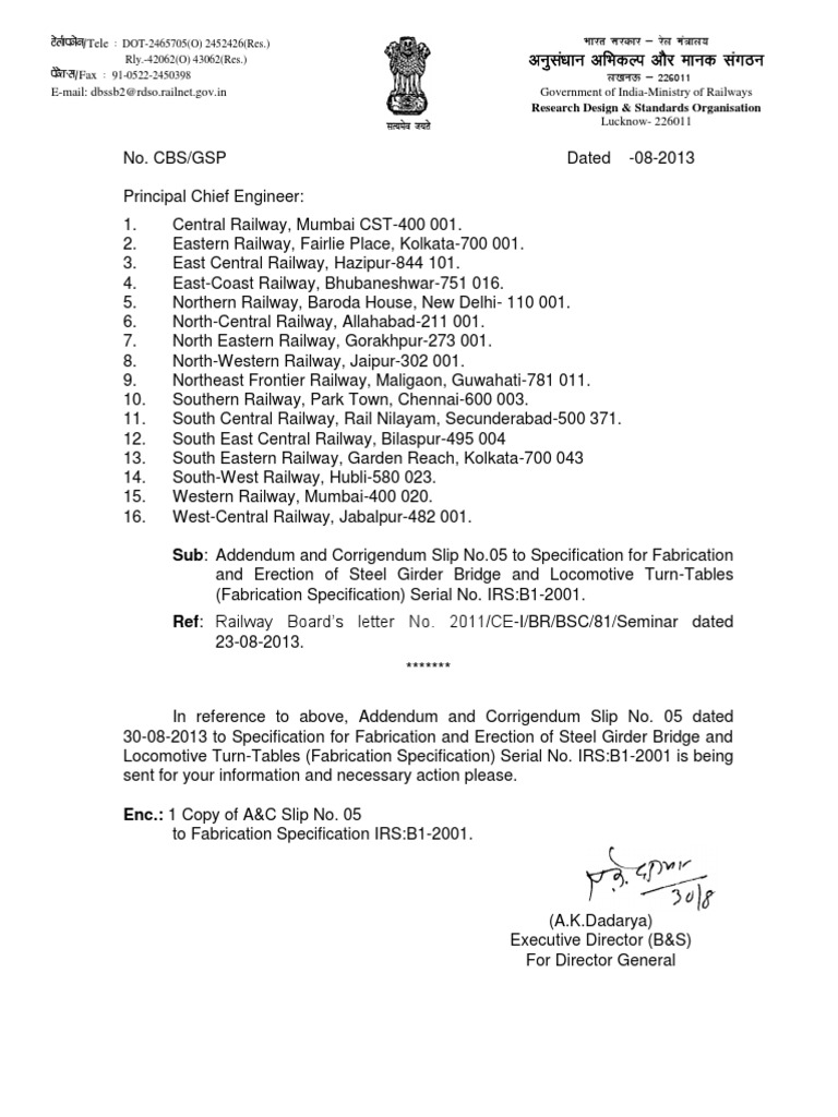 IRS-B1 Correction Slips Upto 11 | PDF | Nut (Hardware) | Screw