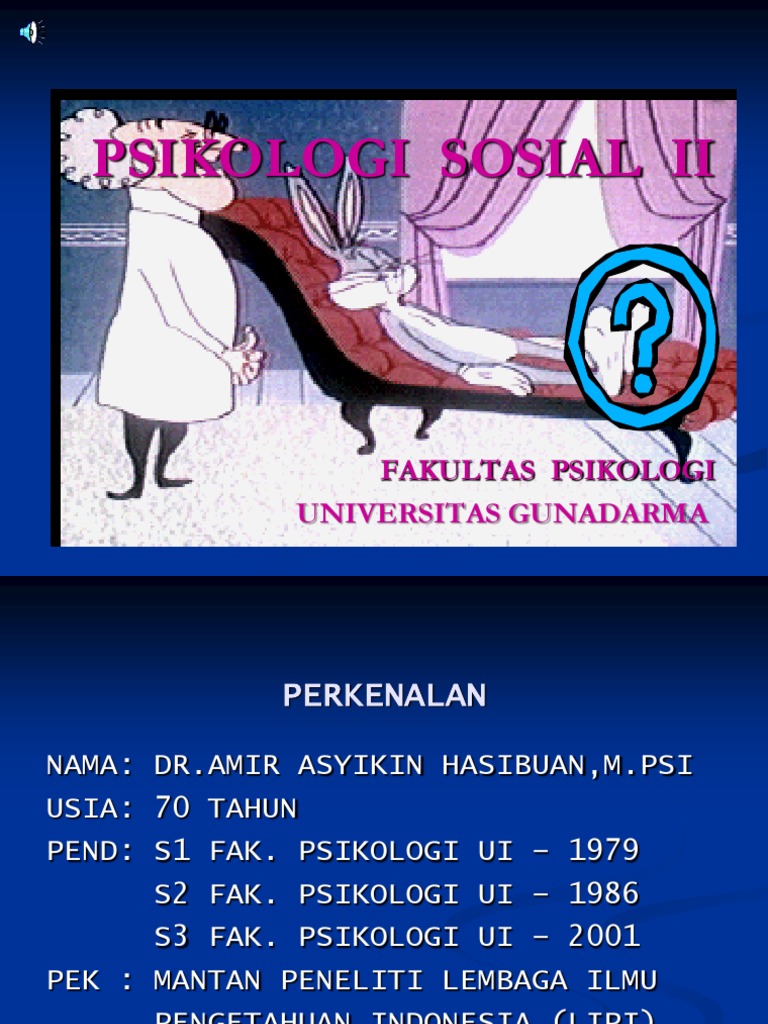 01 Pengantar Psi. Sosial | PDF