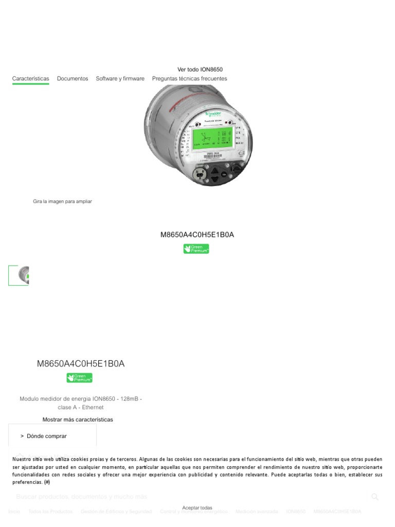 M8650A4C0H5E1B0A - Modulo Medidor de Energia ION8650 - 128mB - Clase A ...