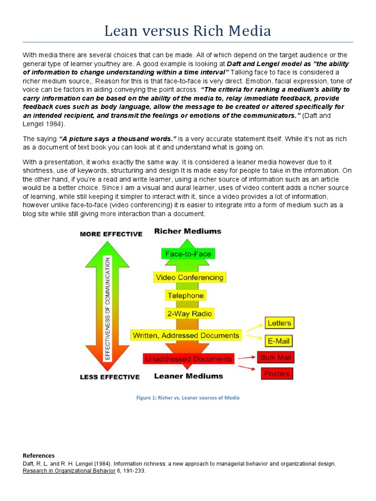 Lean vs Rich Media Explained | PDF
