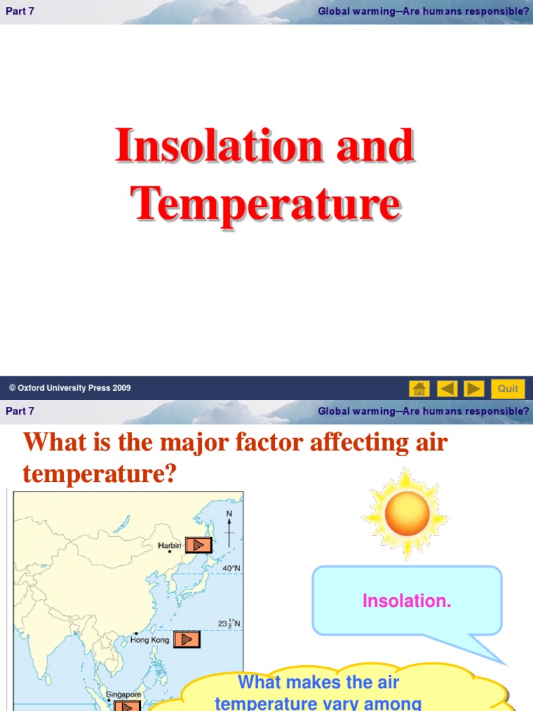 Insolation and Temperature: © Oxford University Press 2009 | Download ...