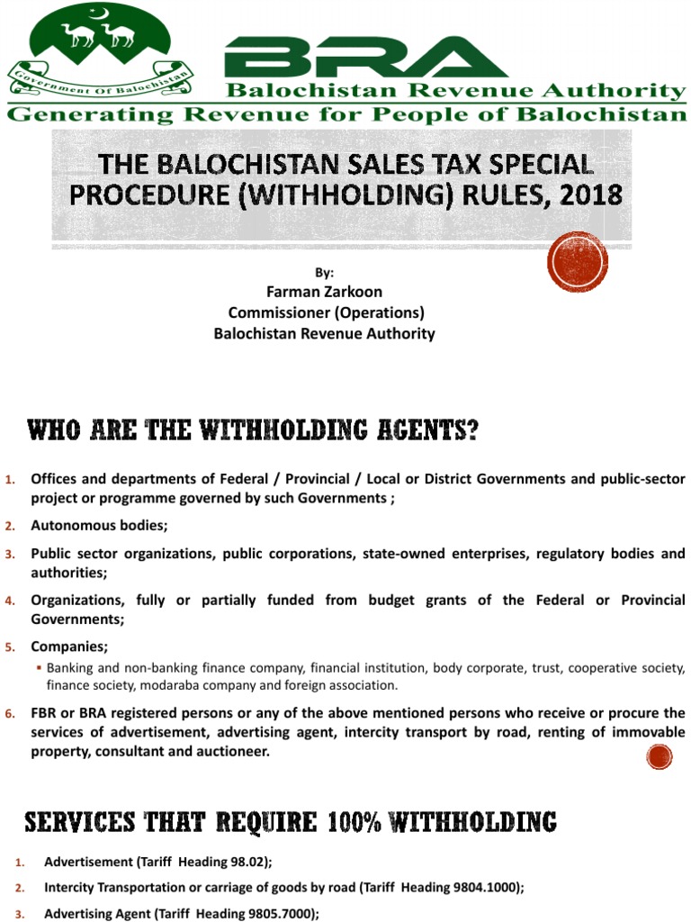 Withholding Rules 2018 | PDF | Withholding Tax | Public Finance