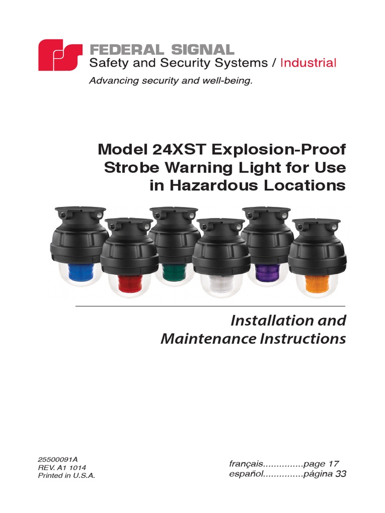 Federal Signal - Model 24XST (I&M) | Download Free PDF | Electrical ...