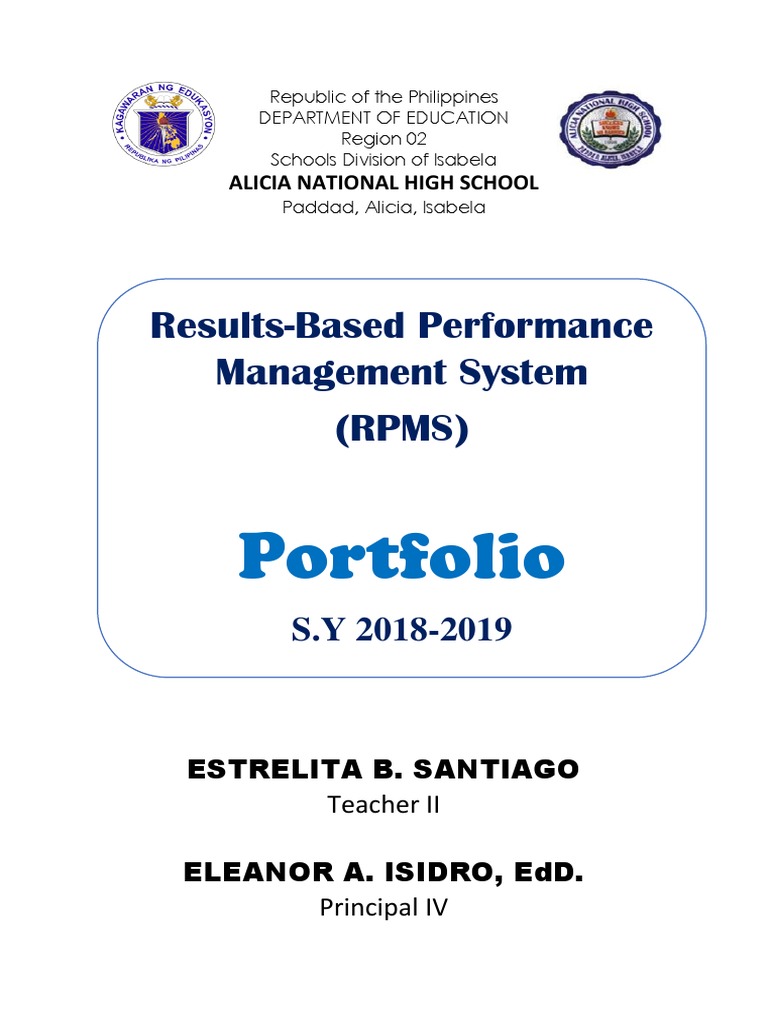 Portfolio: Results-Based Performance Management System (RPMS) | PDF | Teaching | Change