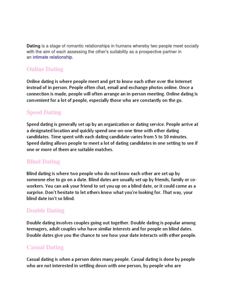 Dating | PDF | Courtship | Marriage