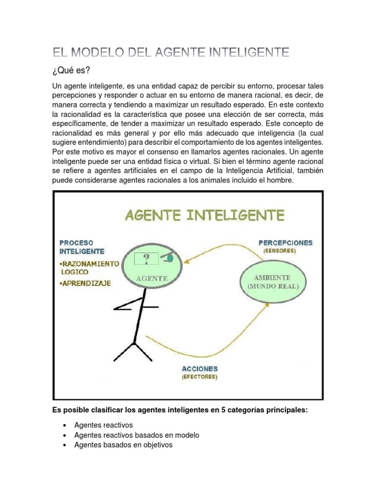 El Modelo Del Agente Inteligente | PDF | Epistemología | Conceptos ...