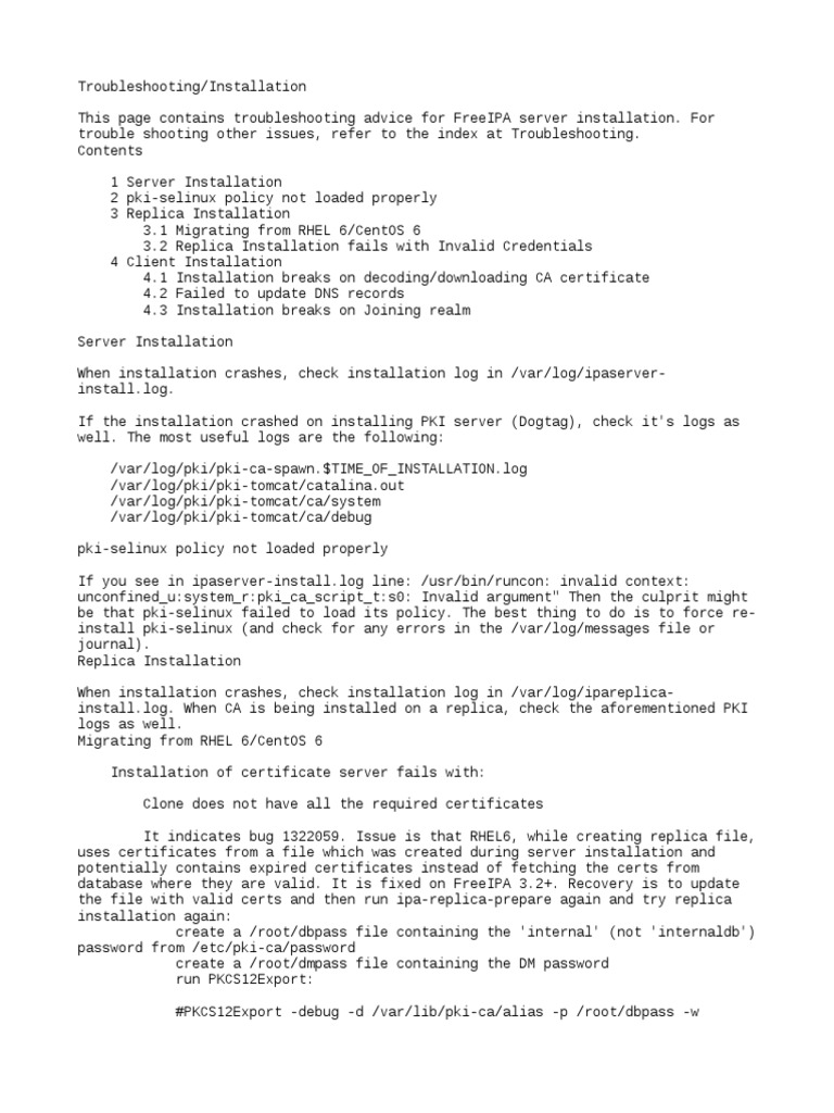 Freeipa Troubleshooting | PDF | Domain Name System | Replication ...