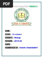 Biology Investigatory Project (Class 12) | PDF | Flowers | Pollination