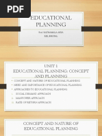 Definition, Nature, Significance, Types, and Stages of Educational Planning | PDF | Planning | Goal