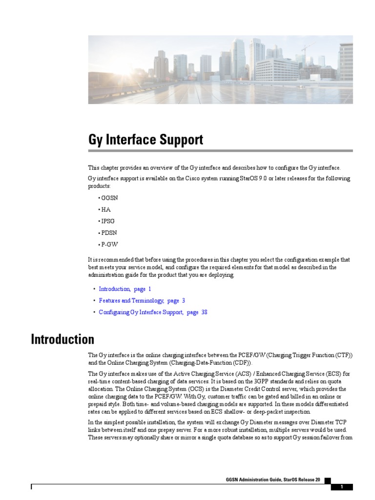 Gy Interface Configuration Overview | PDF | Server (Computing) | Data ...