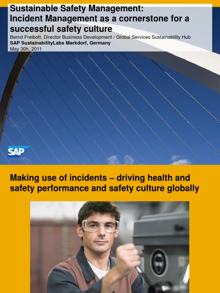 Sustainable Safety Management: Incident Management As A Cornerstone For ...