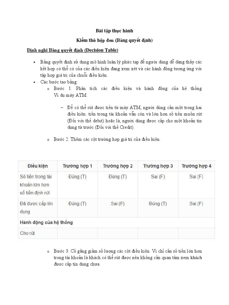 Lab 7 Decision - Table | PDF