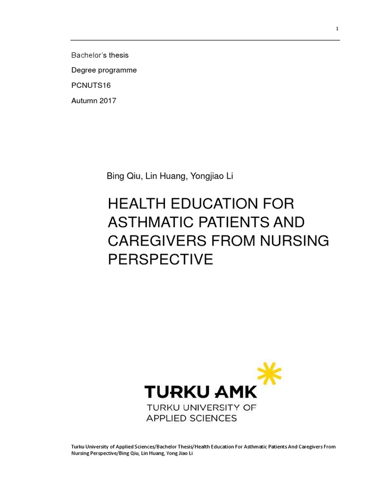 Health Education for Asthma Patients | PDF | Asthma | Caregiver