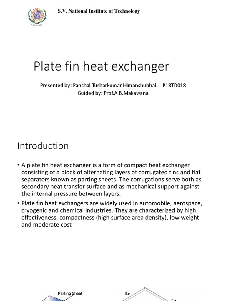 Plate Fin Heat Exchanger Design Guide | PDF | Heat Exchanger ...