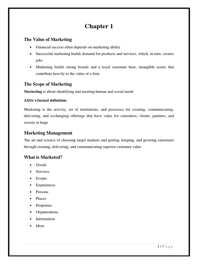 Chapters Summery | PDF | Market Segmentation | Marketing Research