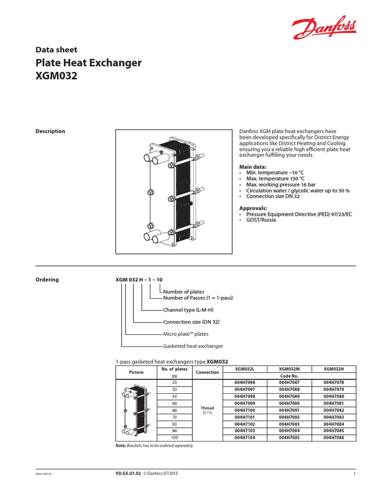 Datasheet PHE | PDF | Heat Exchanger | Heat