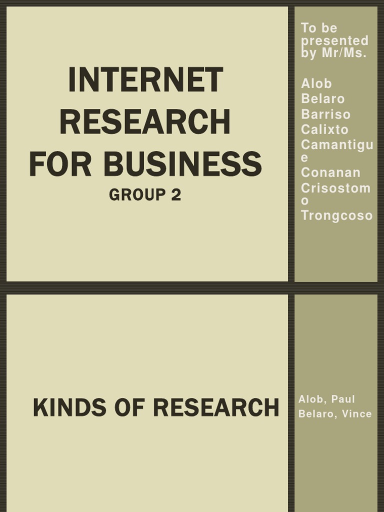 Internet Research-For-Business Report Grp2 | PDF | Survey Methodology ...