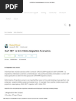 Cookbook - SAP ECC To SAP S4 HANA Data Migration (9575) | PDF | Databases | Cloud Computing