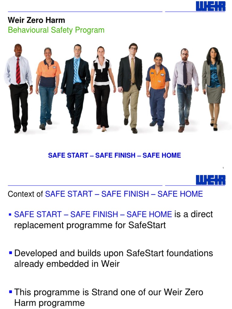 Weir Zero Harm: Safe Start Program | PDF | Communication