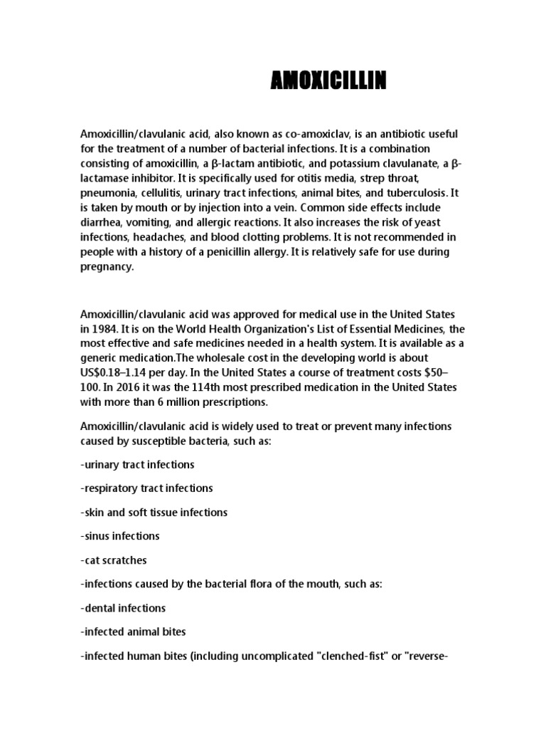 Amoxicillin | PDF | Drugs | Medicine