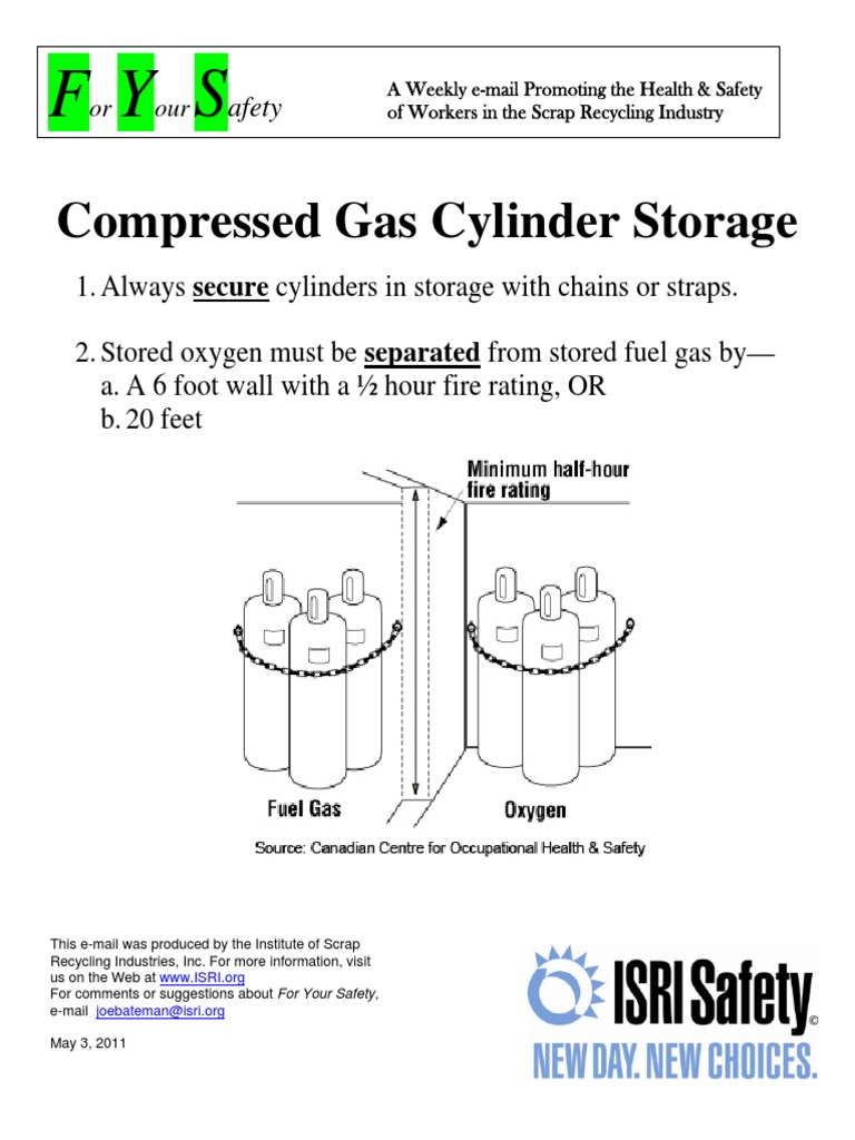 Safety Tips for Storing Compressed Gas Cylinders and Separating Oxygen ...