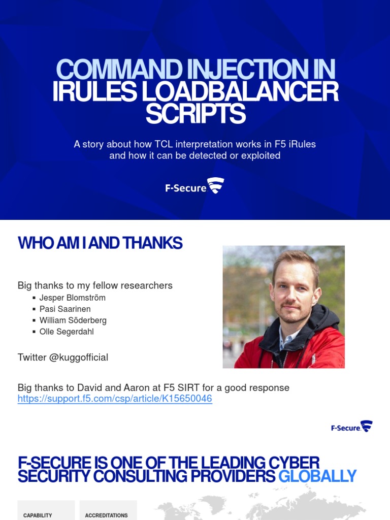 Christoffer Jerkeby Command Injection F5 IRules Slides | PDF | Hypertext Transfer Protocol ...